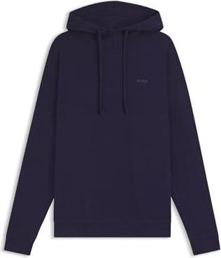 HUGO BOSS Hommes Austin Hoodie Sweat à Capuche en Jacquard gaufré de Coton mélangé