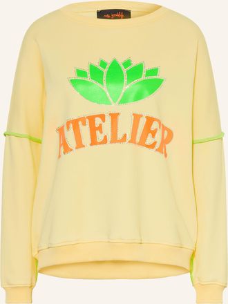 Miss Goodlife Miss Goodlife Sweatshirt Mit Schmucksteinen gelb