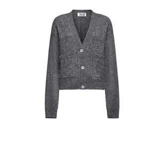 Silvian Heach Kompakter Cardigan mit V-Ausschnitt - - Knitwear - Damen - Grau - XL