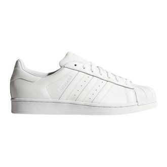 adidas Homme, Chaussures, Blanc, Taille: 43 1/2 EU Chaussure Classique en Cuir Semelle en Caoutchouc Lac&eacute;e