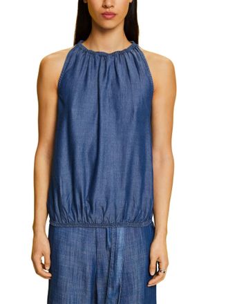 Esprit Damen 043CC1F303 Bluse, 901/Blue Dark Wash, XXS