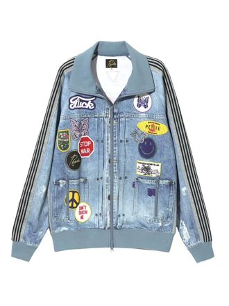 Needles veste zipp&eacute;e en jean - Bleu