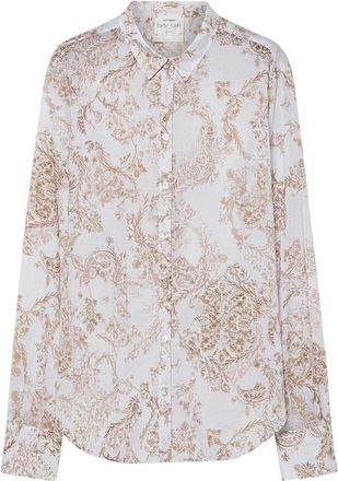 Forte_Forte Femme, Blouses et Chemises, Rose, Taille: 40 FR Chemise Voile Coupe Standard &laquo; Nontiscordardime &raquo;