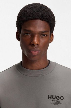 HUGO BOSS Sweatshirt Nespon Rundhalsausschnitt, Regular Fit, reine Baumwolle
