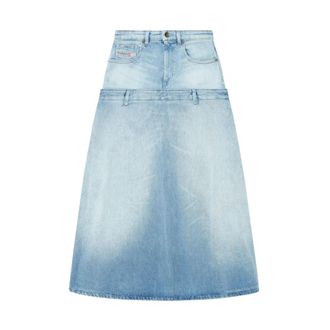 Diesel De-Vorya-S Midi Denimrock - - Skirts - Damen - Blau - W27