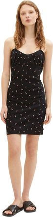 Tom Tailor Damen 1036808 Minikleid mit Blumen, 31950-Small Black Flower Print, S