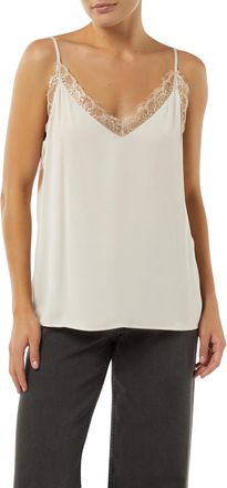 Comma Satintop mit Spitzen-Details und verstellbaren Trägern