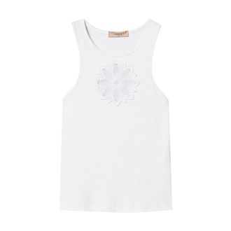 Twinset Femme, Tops, Blanc, Taille: 40 FR D&eacute;bardeur