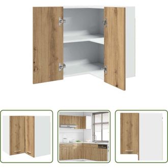 vidaXL K&uuml;chenregal - Eck-H&auml;ngeschrank Lyon Artisan-Eiche 57x57x60 cm Holzwerkstoff