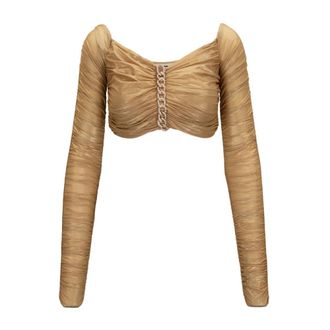Elisabetta Franchi Langarmshirt - - Tops - Damen - Braun - M