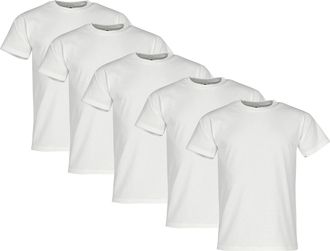 Fruit Of The Loom Heavy Cotton Tee Shirt 5er-Pack Herren, Wei&szlig; (White), XXL