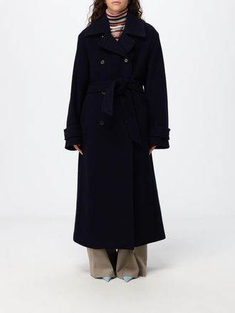 Paul Smith Manteau long crois&eacute; en m&eacute;lange de laine avec ceinture
