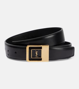 Saint Laurent Ceinture La 66 en cuir emboss&eacute;