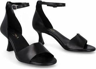 Lince Lince Sandales Tacon Comodo | Semelle en caoutchouc | Semelle en gel | V55351 | Fabriquées en Espagne, Noir, 40 EU