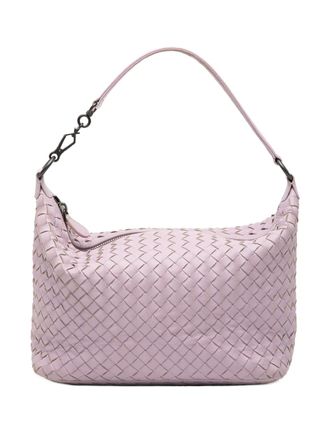 Bottega Veneta 2012-2025 Intrecciato Schultertasche aus Nappaleder - Violett