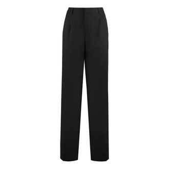 PT01 Pt01, Femme, Pantalons, Noir, Taille: 42 FR Wide Leg Pantalons