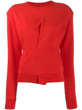 Unravel sweat à détail de fronce - Rouge