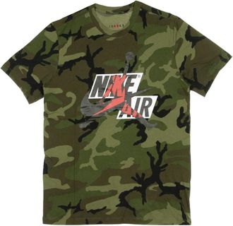Nike Jordan Klassisches T-Shirt in Olive Camo - - Sport - Herren - Gr&uuml;n - XL