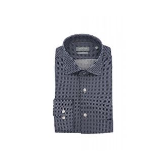 Michael Kors Micro-pattern Slim Fit Shirt - - Shirts - Herren - Blau - 2XL