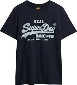 Superdry Camiseta estampada Chemise Business, Bleu Marine (Eclipse Navy), XXL Homme