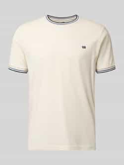 Christian Berg T-Shirt mit Kontraststreifen und Rundhalsausschnitt
