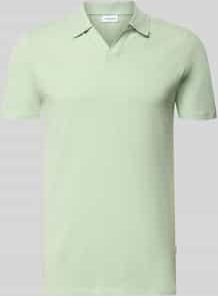 Lindbergh Slim Fit Poloshirt mit V-Ausschnitt