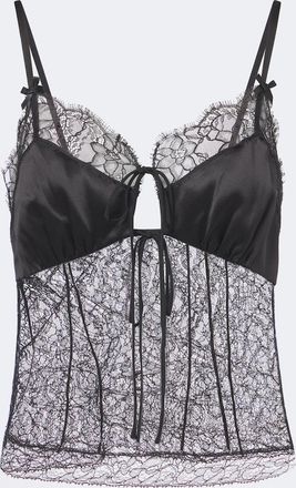 Dolce & Gabbana Top aus Spitze mit Satin