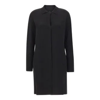 KANGRA Femme, Manteaux, Noir, Taille: 40 FR Manteau Droit Long