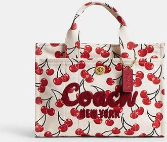 Coach Cargo-Tote Mit Kirschprint f&uuml;r Frauen in Wei&szlig; | Canvas