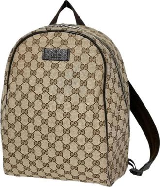 Gucci Sac &agrave; dos Pre-owned Vintage en toile GG - Femme - Pre-owned - Brun - Taille: ONE Size