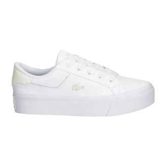 Lacoste Ziane Platform Leder-Sneakers - - Shoes - Damen - Wei&szlig; - 36 EU