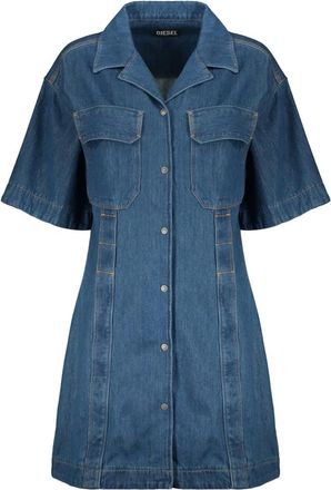 Diesel Femme, Robes, Bleu, Taille: 40 FR Mini Robe en Denim