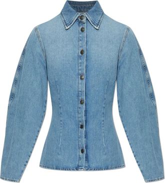 Rotate Rotate Birger Christensen, Femme, Blouses et Chemises, Bleu, Taille: 38 FR Chemise en jean