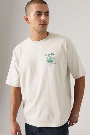 Levi's T Shirt Manche Mi Longue - Homme - Beige / Table Of Contents Egret Body - S
