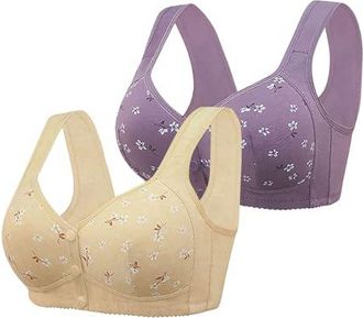 Generic Autres col d&eacute;quipe confortable et confortable... la poitrine, sous-v&ecirc;tements fronc&eacute;s, doux, doux pour la peau, boucle ouverte sur le devant, 2 pi&egrave;ces,