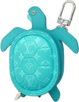 Louis Vuitton unisex, Pre-owned, Bleu, Taille: ONE Size Porte-cl&eacute;s en toile Pre-owned