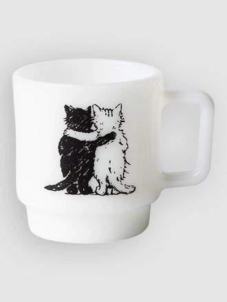 Carhartt Work in Progress Hugging Cats Glass Tasse blanc