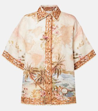 Zimmermann Chemise Mahon en lin &agrave; imprim&eacute;