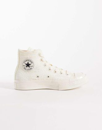 Converse Chuck 70 - Baskets montantes effet froiss&eacute; - Blanc cass&eacute;-Gris