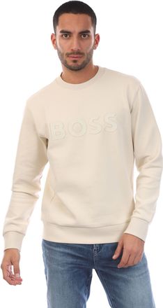 HUGO BOSS Salbo Sweatshirt f&uuml;r Herren, Stretch (Naturwei&szlig;)