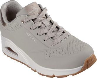 Skechers Damen UNO Golden Air Turnschuhe, Taupe Durabuck/Silver Trim, 39.5 EU