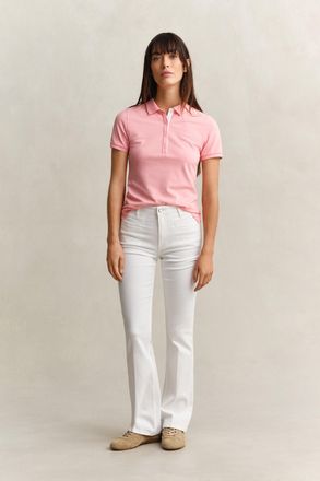 GANT Damen Monogram Jeans mit ausgestelltem Bein (28) EGGSHELL