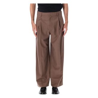Christophe Lemaire Single Pleat Tailored Pants - - Trousers - Herren - Braun - L