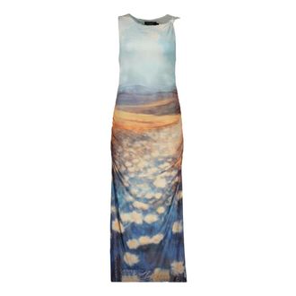 Desigual Femme, Robes, Multicolore, Taille: 36 FR Vermont Long Tank Top Dress