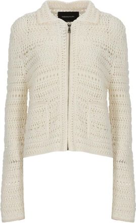 Fabiana Filippi Femme, Pulls, Beige, Taille: 38 FR Cotton Blend Cardigan