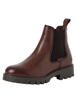 Tamaris 1-25448-45/382 Bottes &agrave; enfiler en cuir lisse pour femme Marron, Tobacco Lea, 41 EU