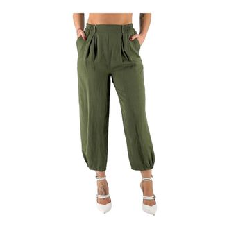 Manila Grace Femme, Pantalons, Vert, Taille: 34 FR Pantalon fusel&eacute;