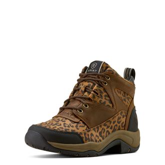 Ariat Womens Terrain Boots in Washed Leopard, B Medium Width, Size 41.5, by Ariat