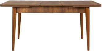 Dmora Dmora - Table &agrave; rallonge Dgabriel, Table console avec rallonges, Table &agrave; manger polyvalente, Etag&egrave;re de cuisine extensible, 130x80h77 cm, Noyer
