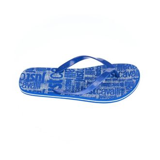 Just Cavalli Blaue Logo-Print Flip-Flops - - Shoes - Herren - Blau - 43 EU